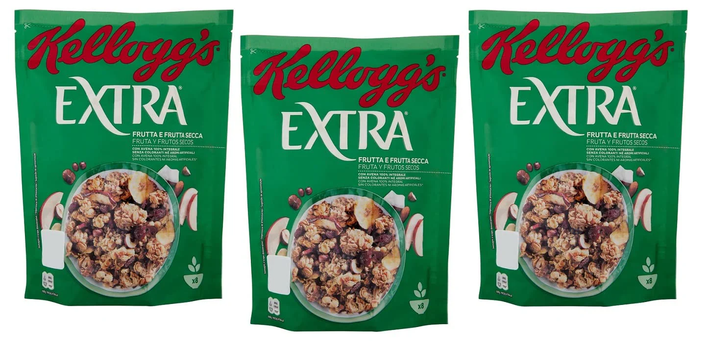 Kellogg's Extra Frutta E Frutta Secca Lot De 3 Flocons D'avoine ...